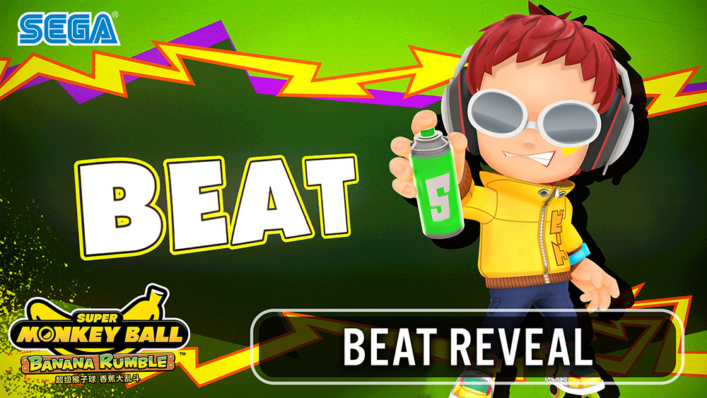 《JET SET RADIO》角色Beat将在《超级猴子球 香蕉大乱斗》DLC“世嘉通行证”中登场！ | 超级猴子球 香蕉大乱斗 公告 | SEGA